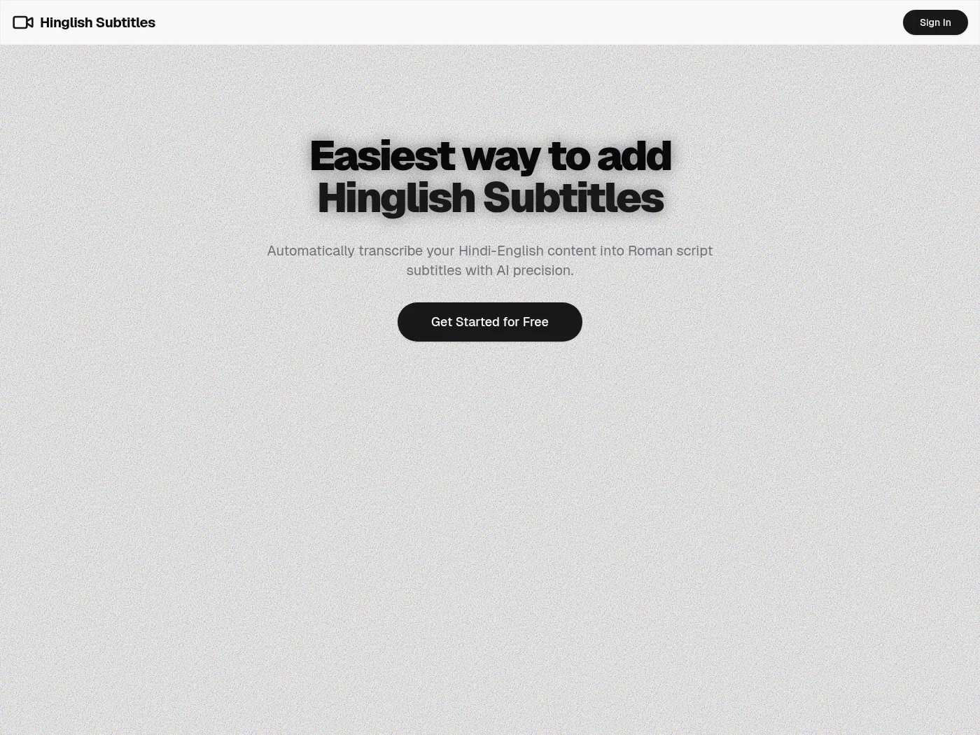 Hinglish Subtitle Tool