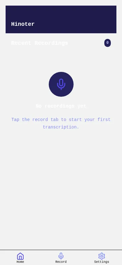 Hinoter Mobile Transcriber