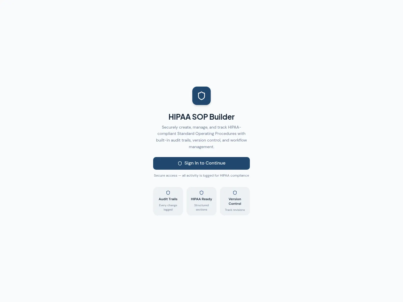 HIPAA SOP Builder