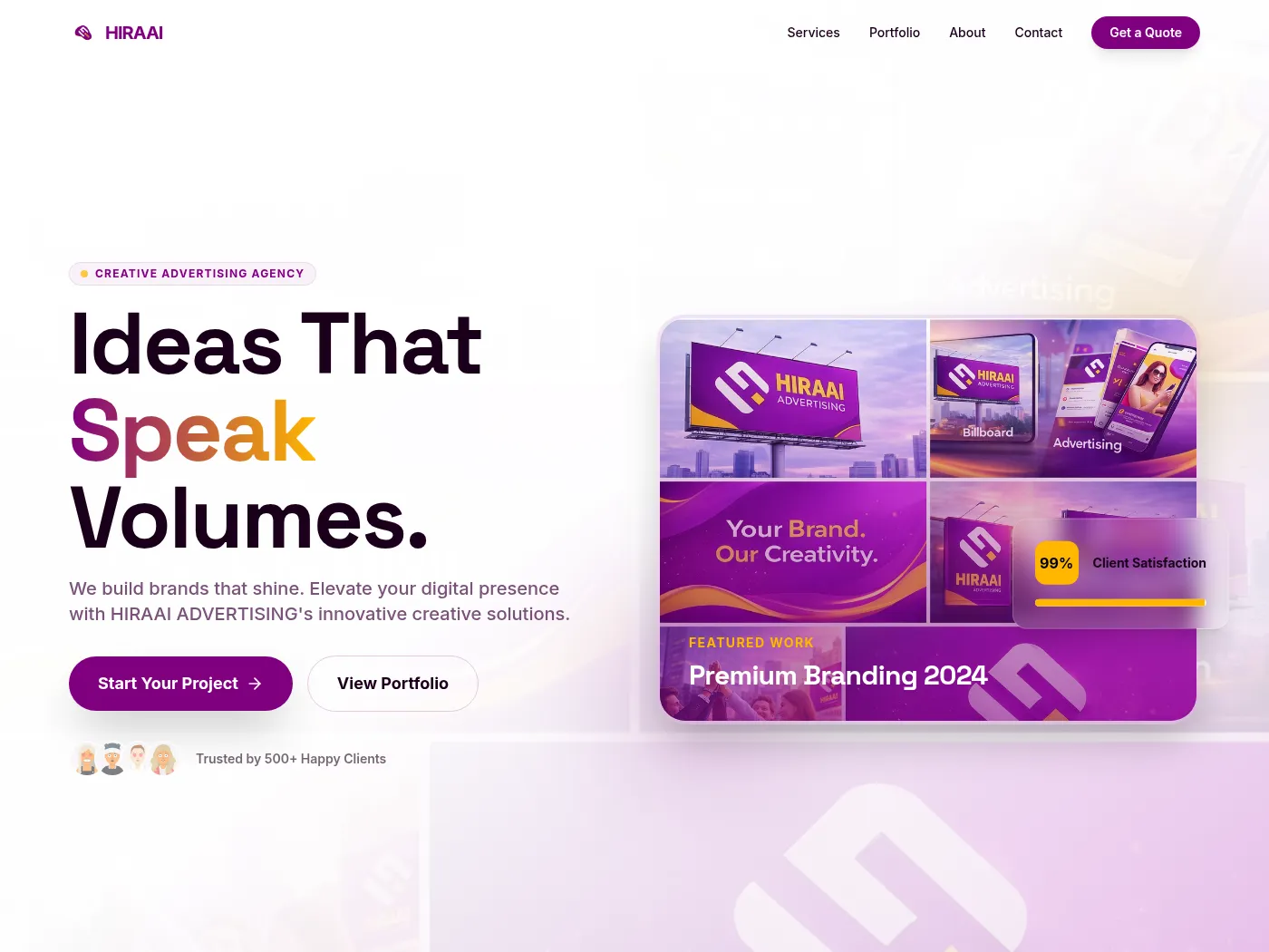 HIRAAI Ad Agency Site