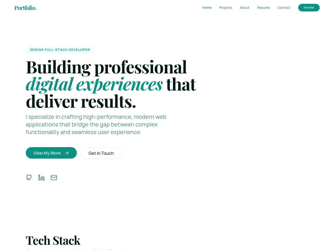 HireMe Portfolio Pro