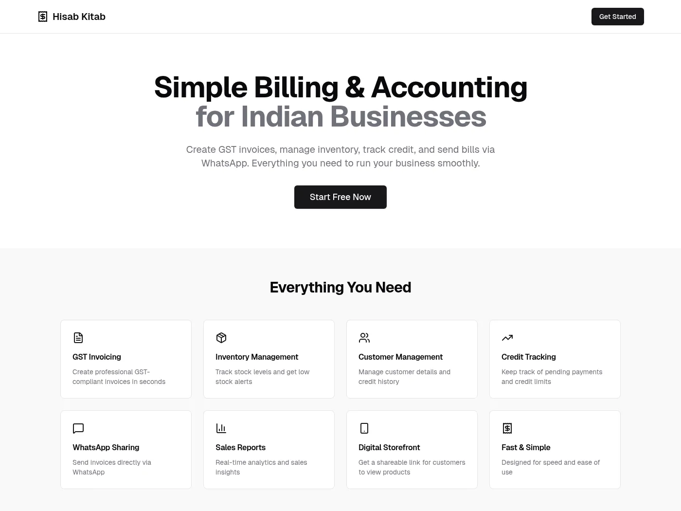 Hisab Kitab Web App