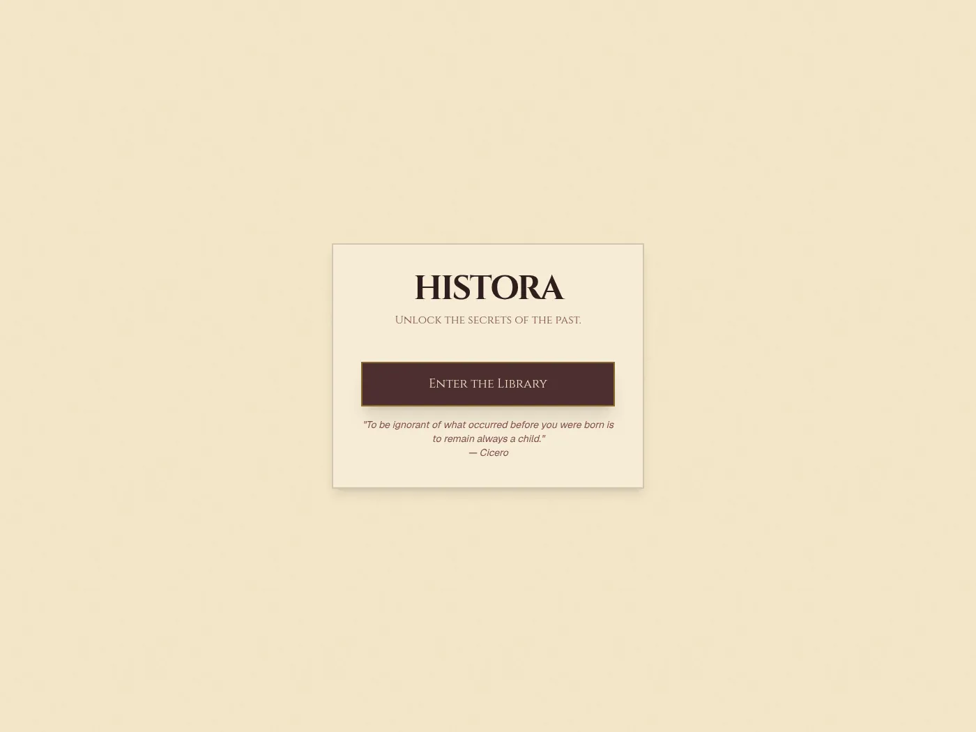Histora Study Webapp