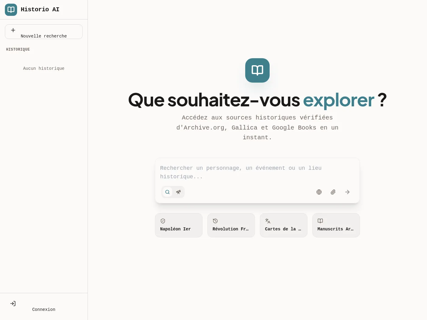 Historio AI Search