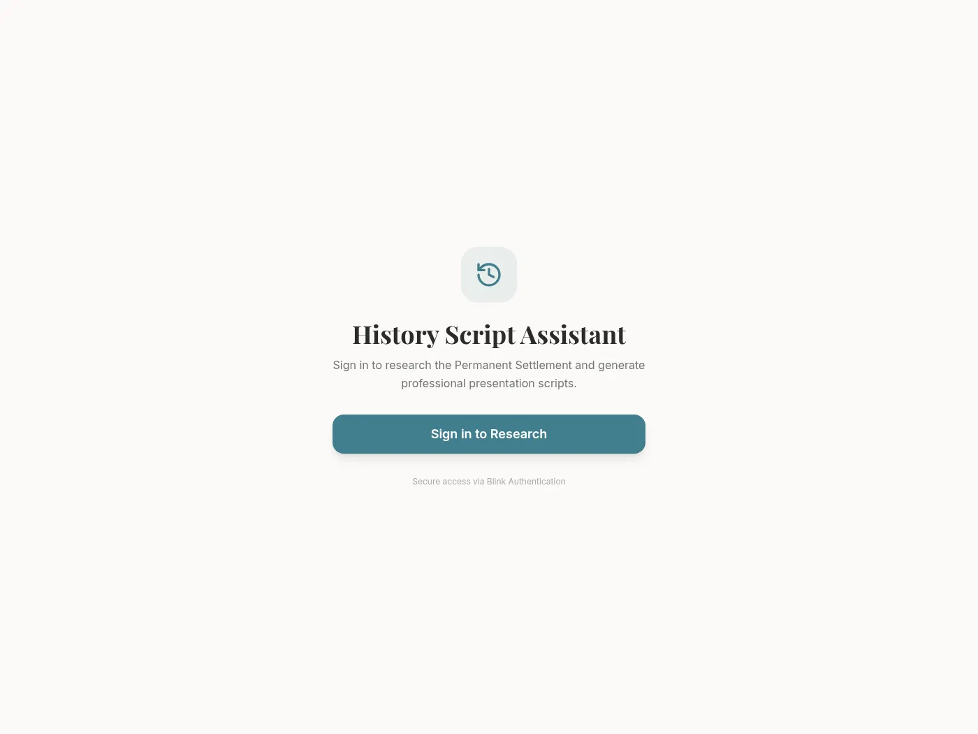 History Presentation Script