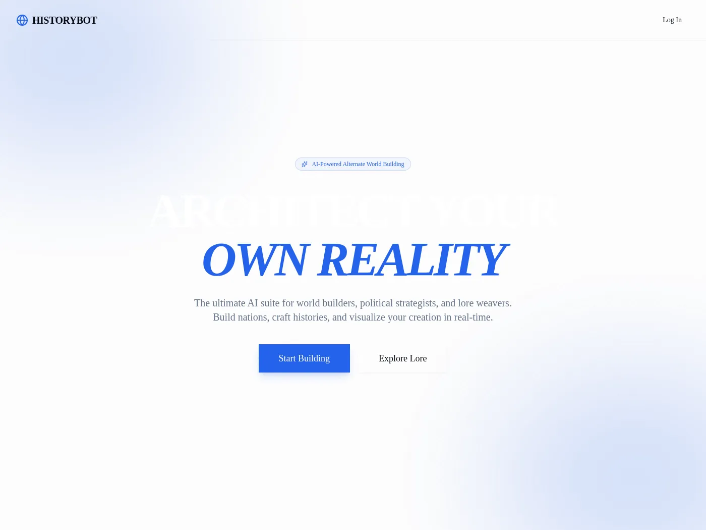 HistoryBot World Builder