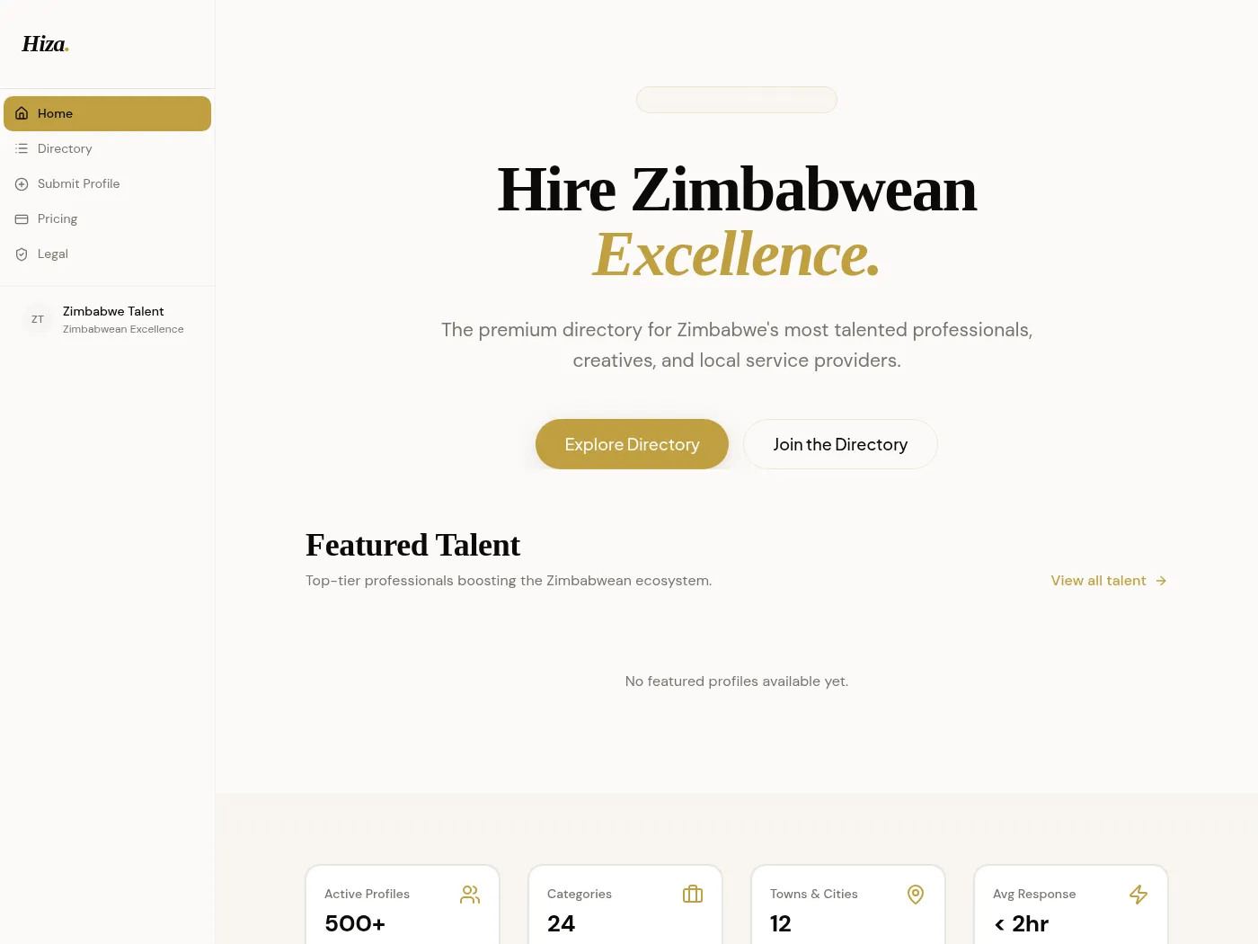 Hiza Talent Directory