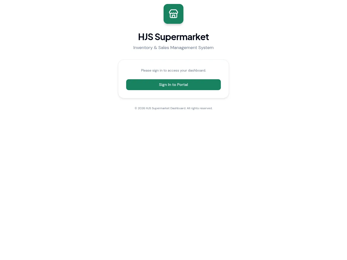 HJS Supermarket Dashboard