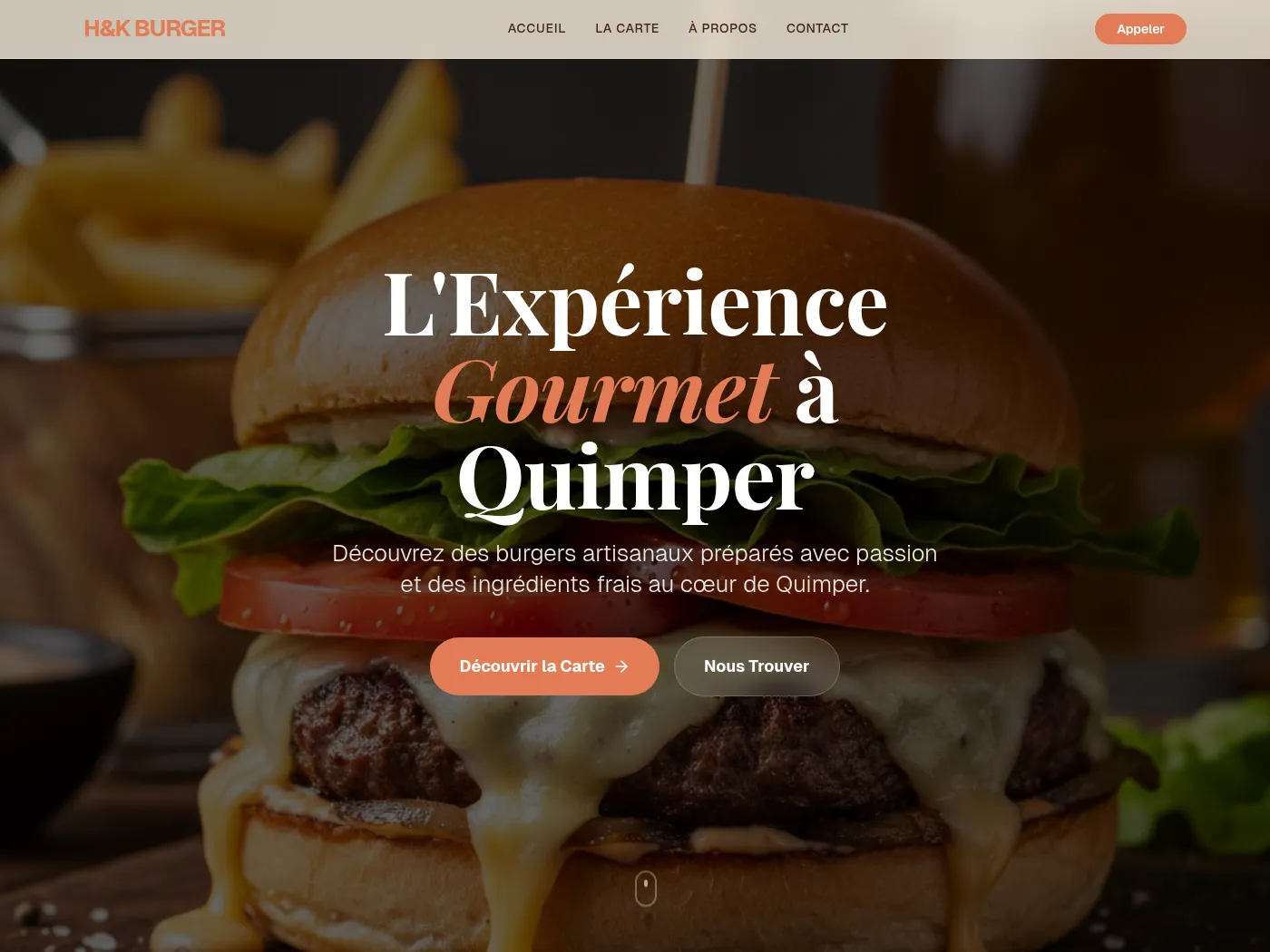 H&K Burger Webpage