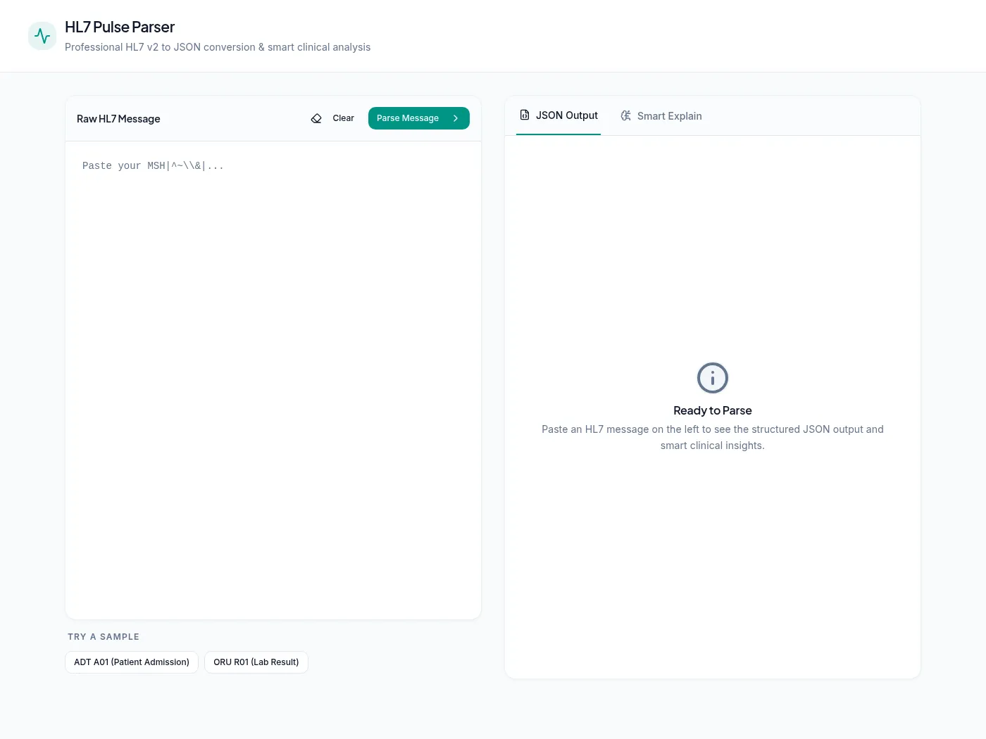 HL7 Parser Web App
