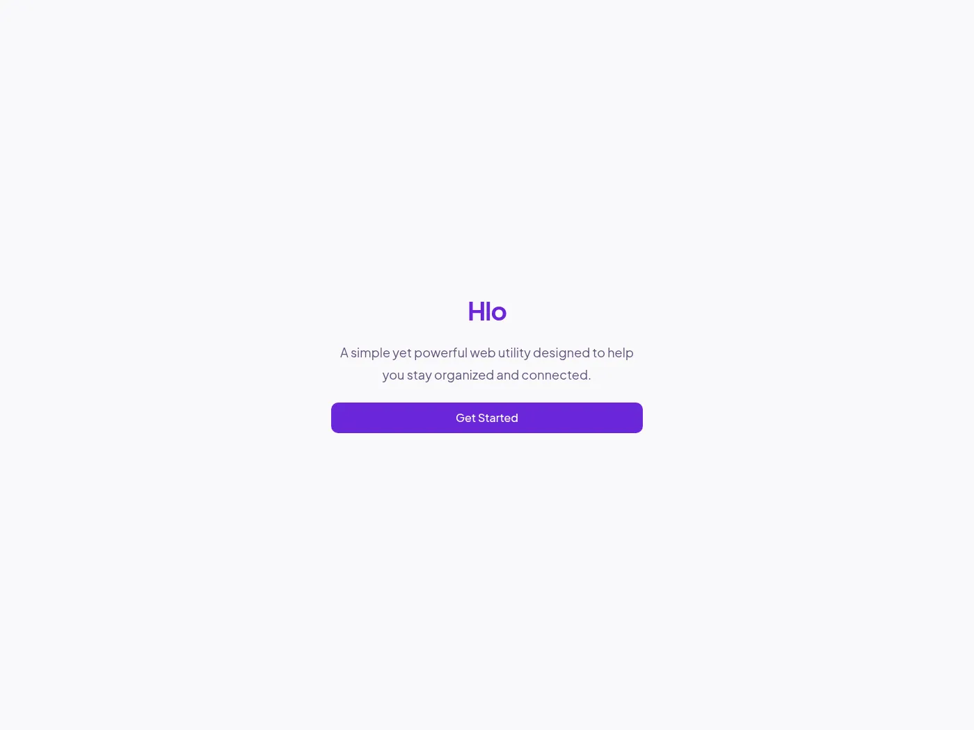 Hlo Utility App