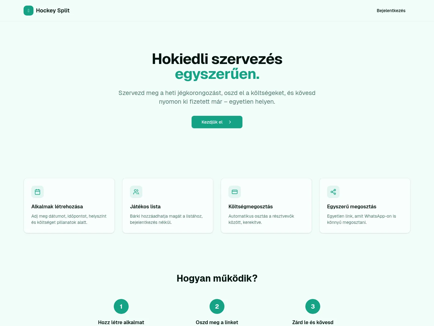 Hockey Split Web App
