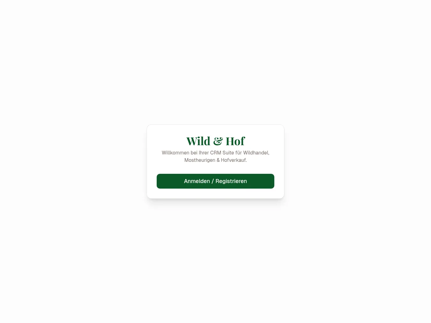 Wild & Hof CRM Suite