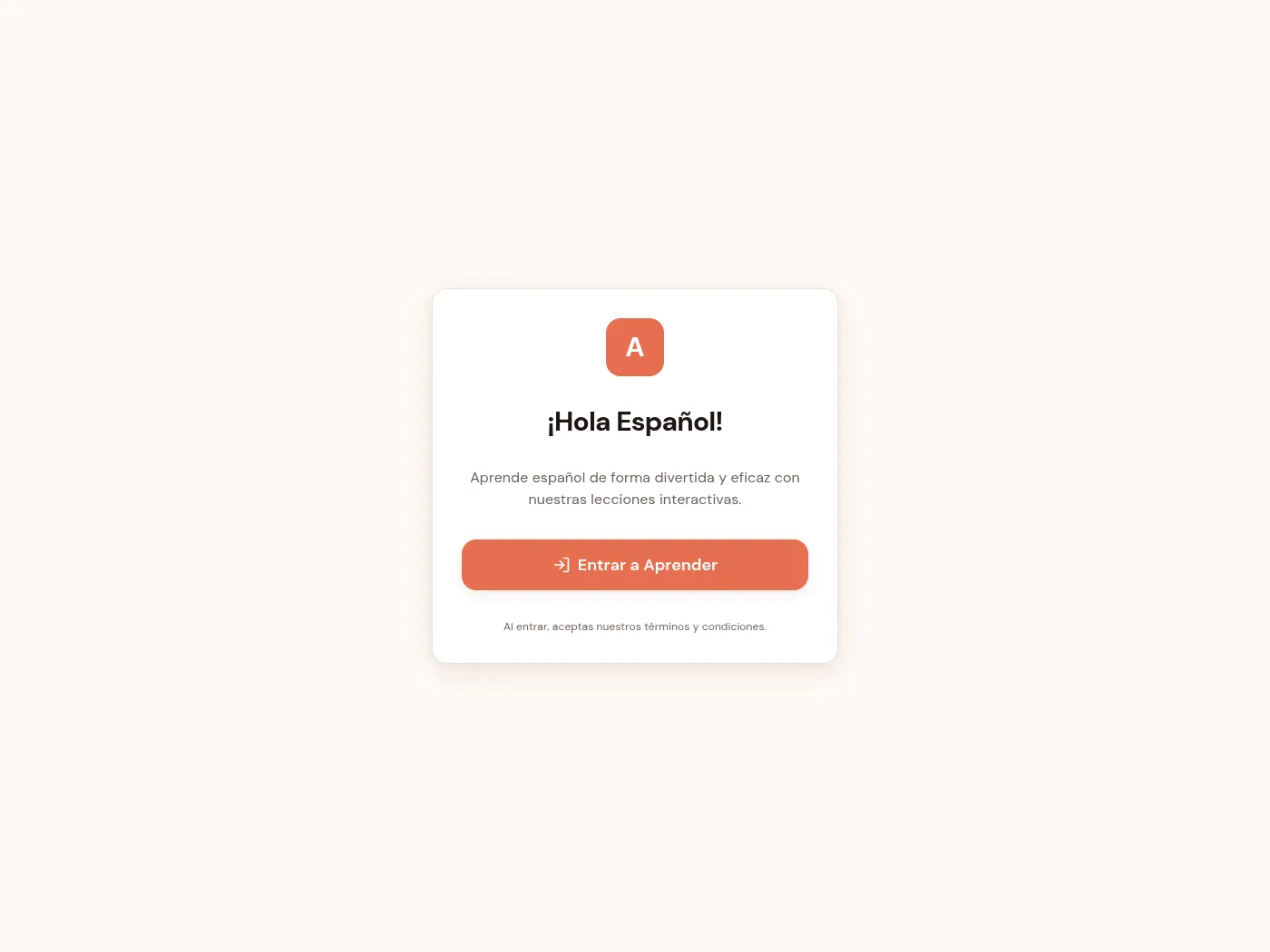 Hola Español Web App