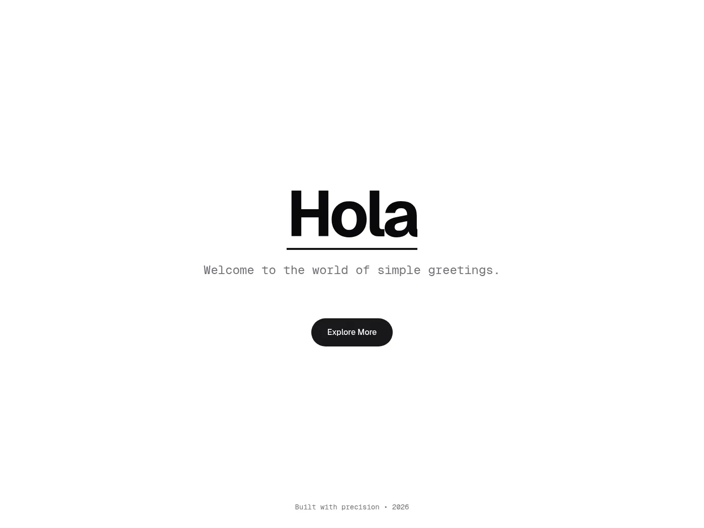Hola Greeting App