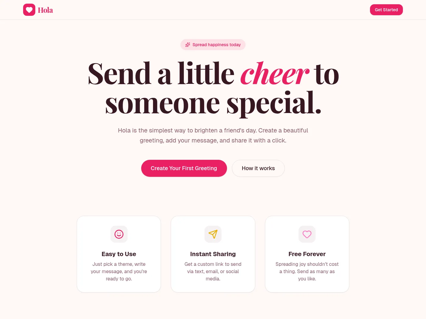 Hola Greeting App