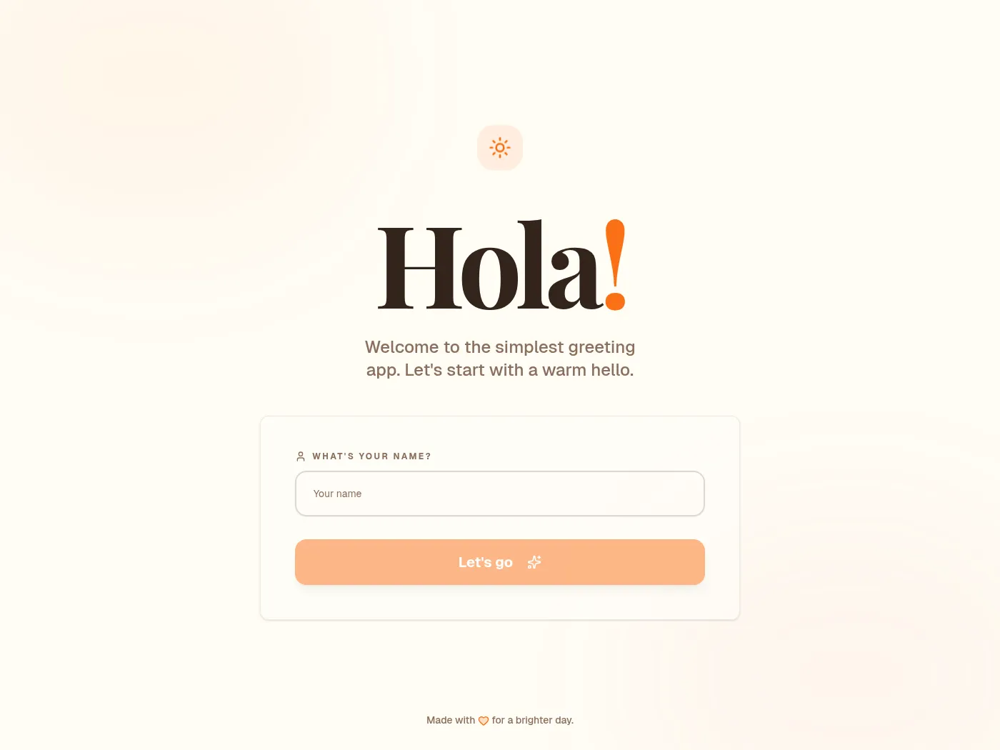Hola Starter App