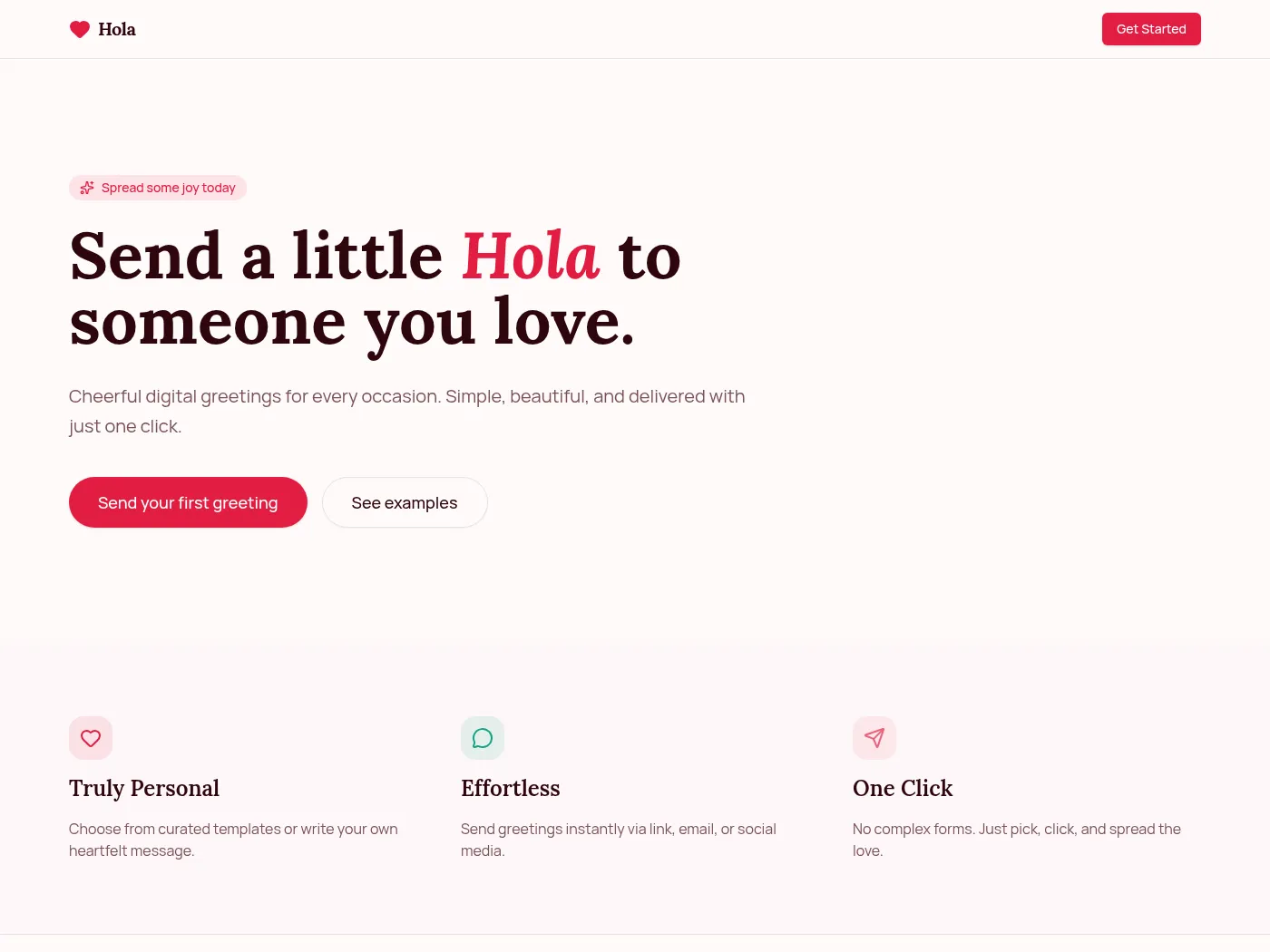 Hola Greetings App