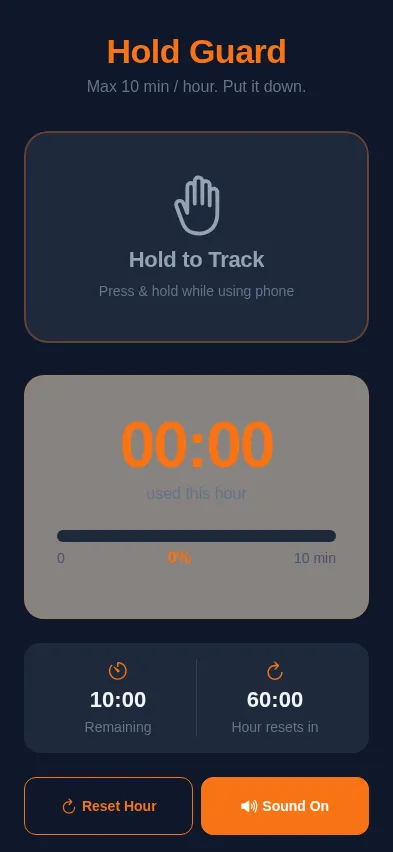 Hold Alert App
