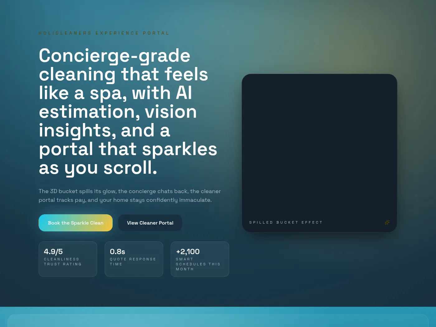 HoliCleaners Experience Portal