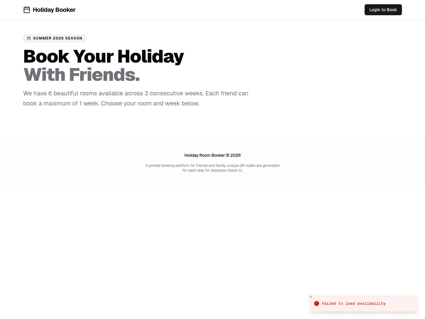 Holiday Room Booker