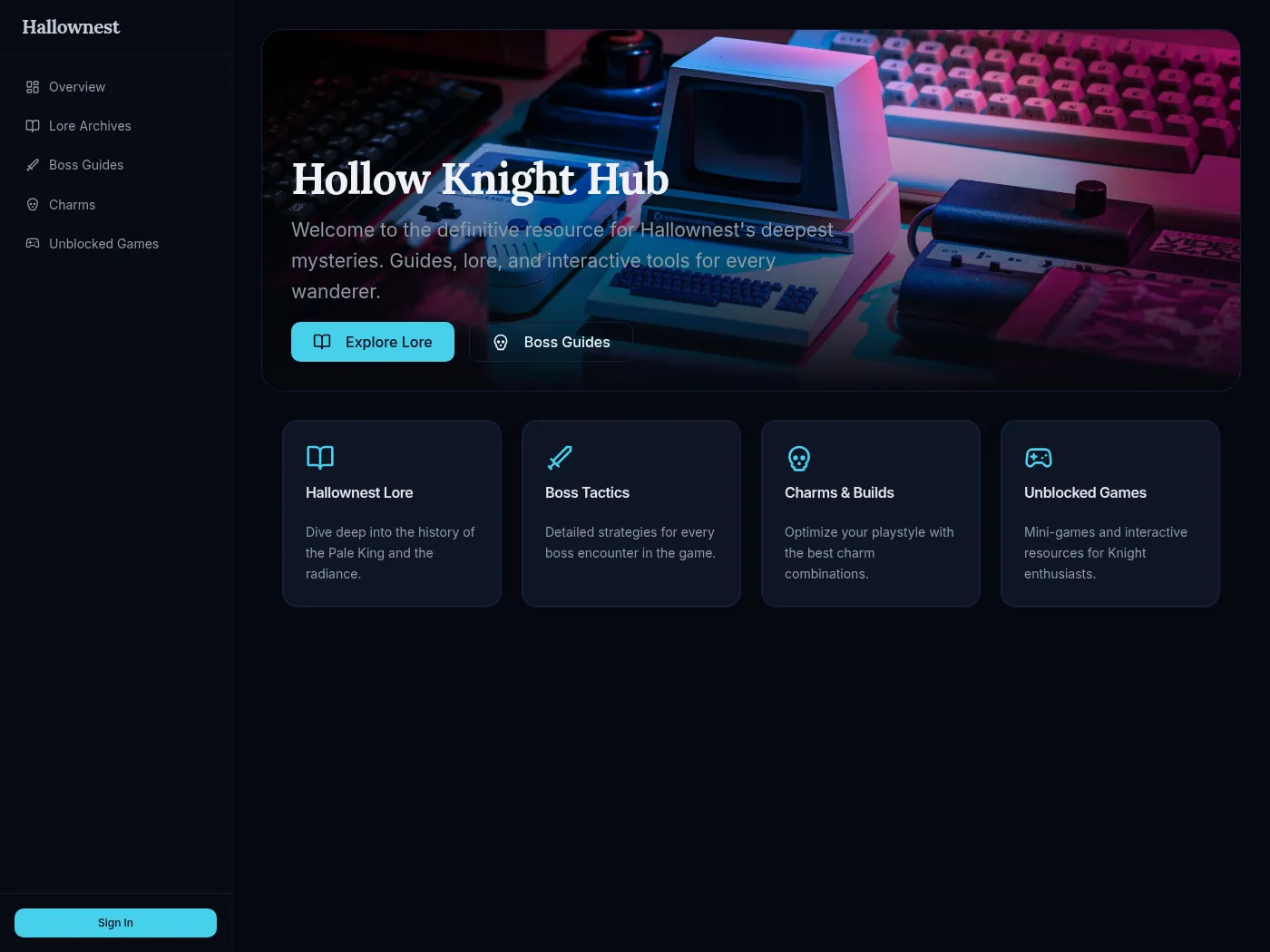 Hollow Knight Hub