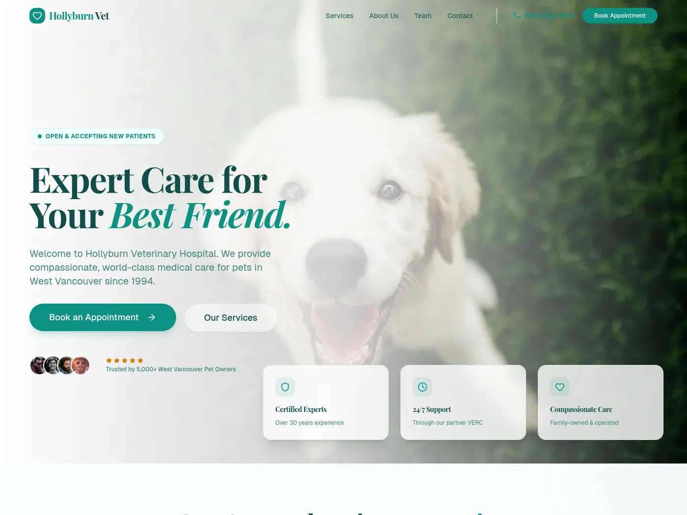 Hollyburn Vet Website