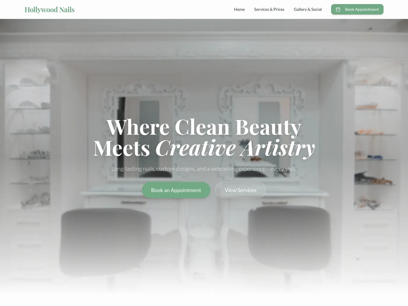 Hollywood Nails Web Experience (Remix)