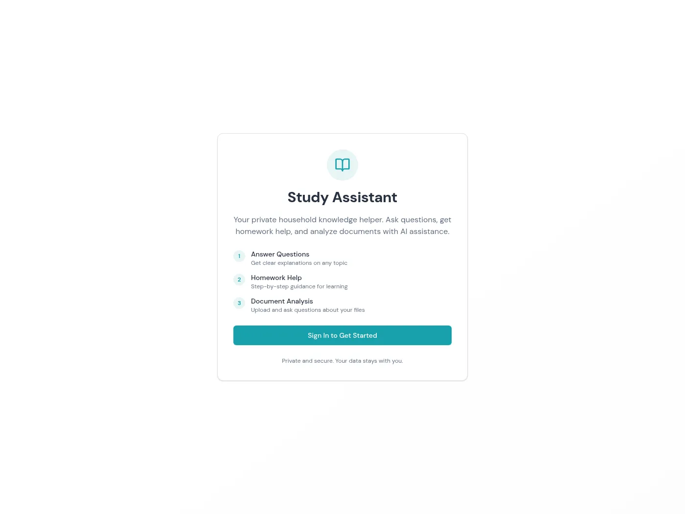 Home AI Study Assistant