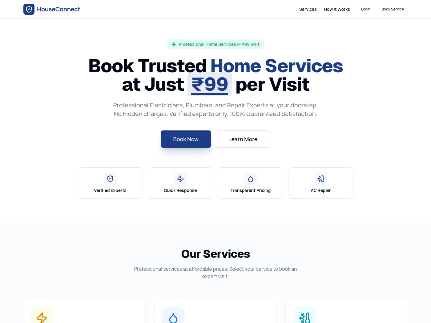 HouseConnect Booking Portal