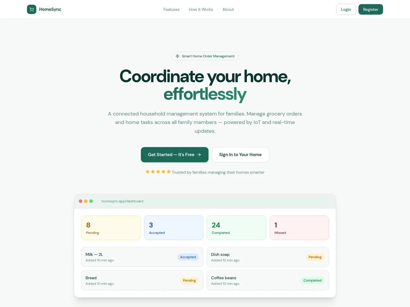 HomeSync Organizer