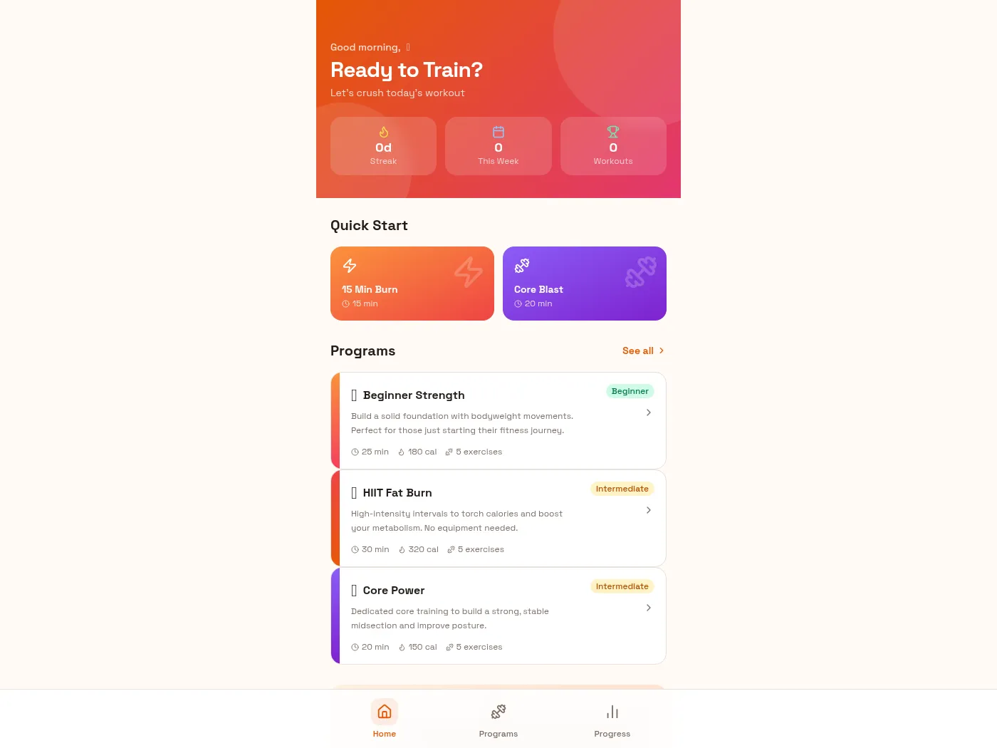 HomeFit Trainer
