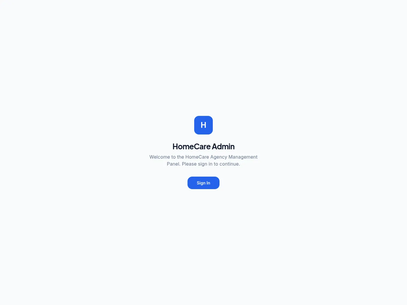 Home Health Care Admin Panel