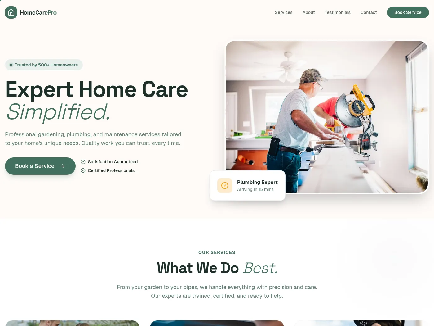 HomeCare Services Website