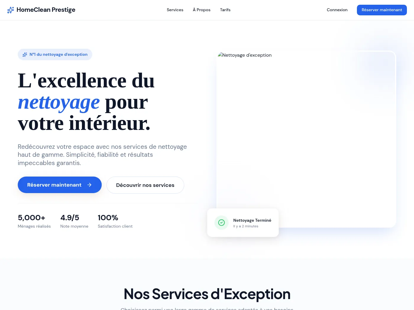HomeClean Reservation Portal