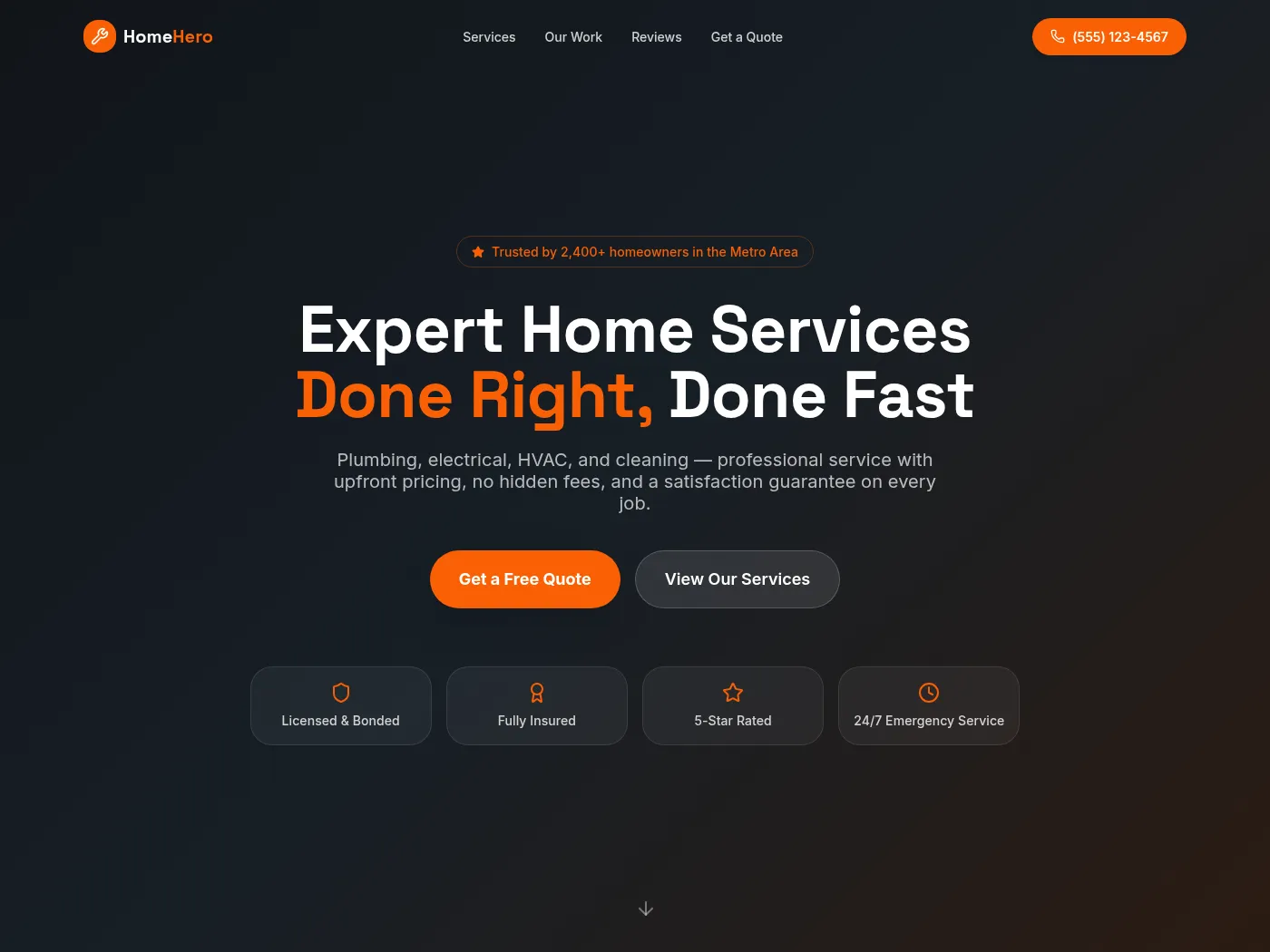HomeHero Services Site