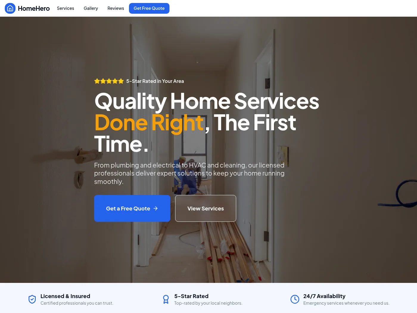 HomeHero Services Site