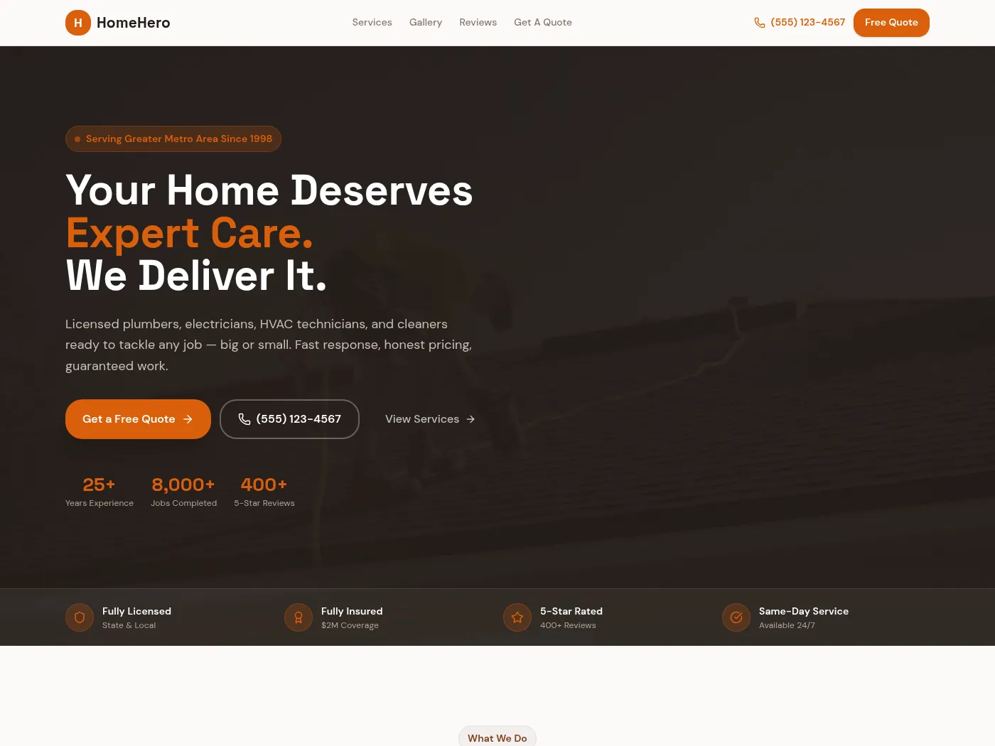 HomeHero Services Site