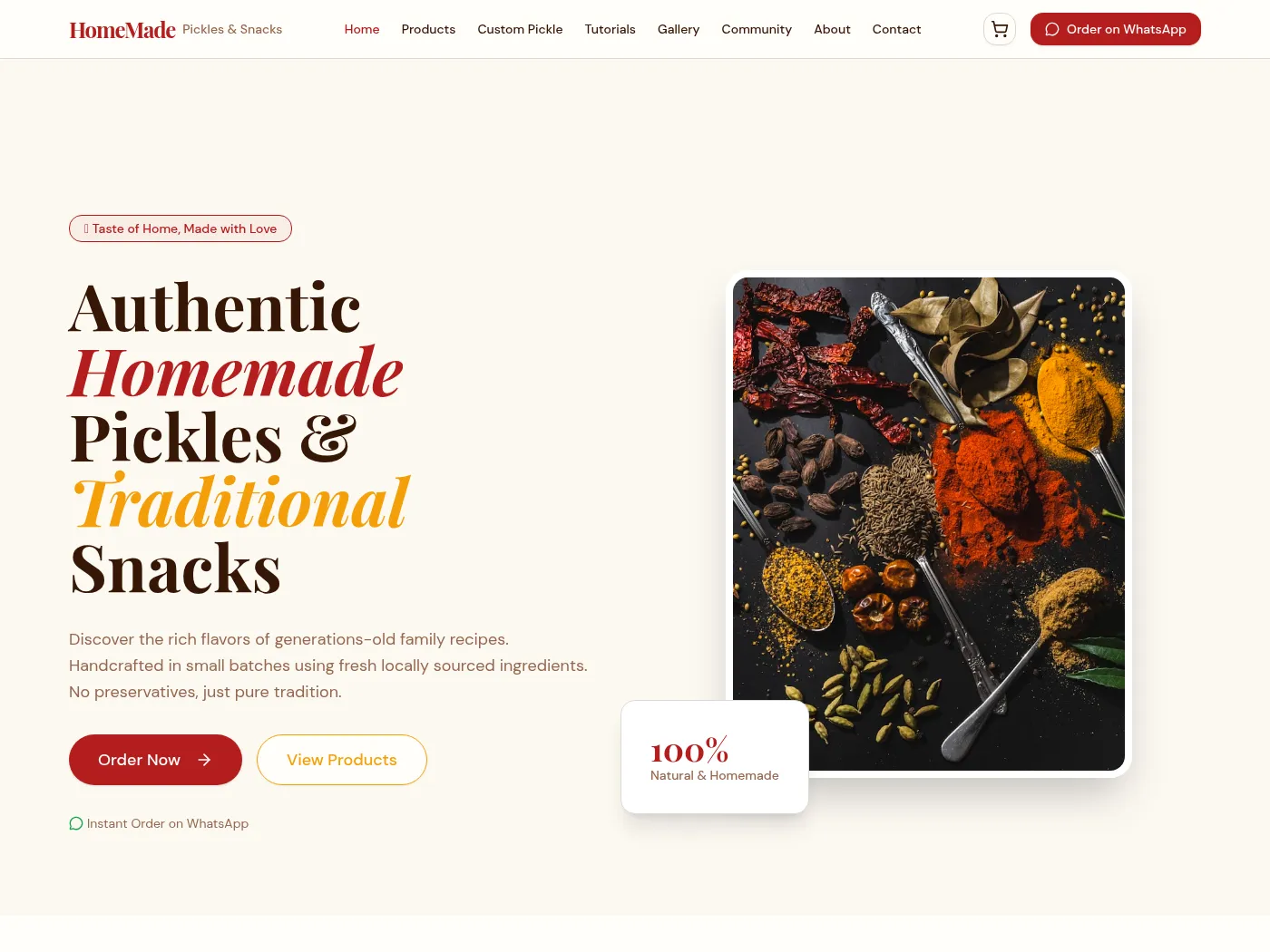 HomeMade Pickles & Snacks