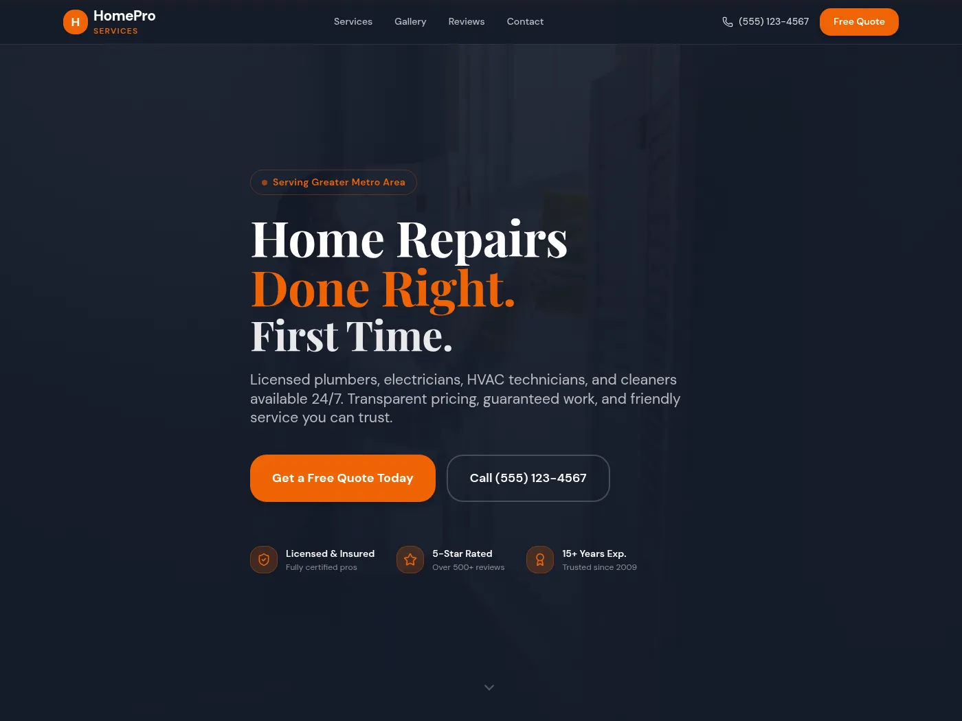 HomePro Service Site