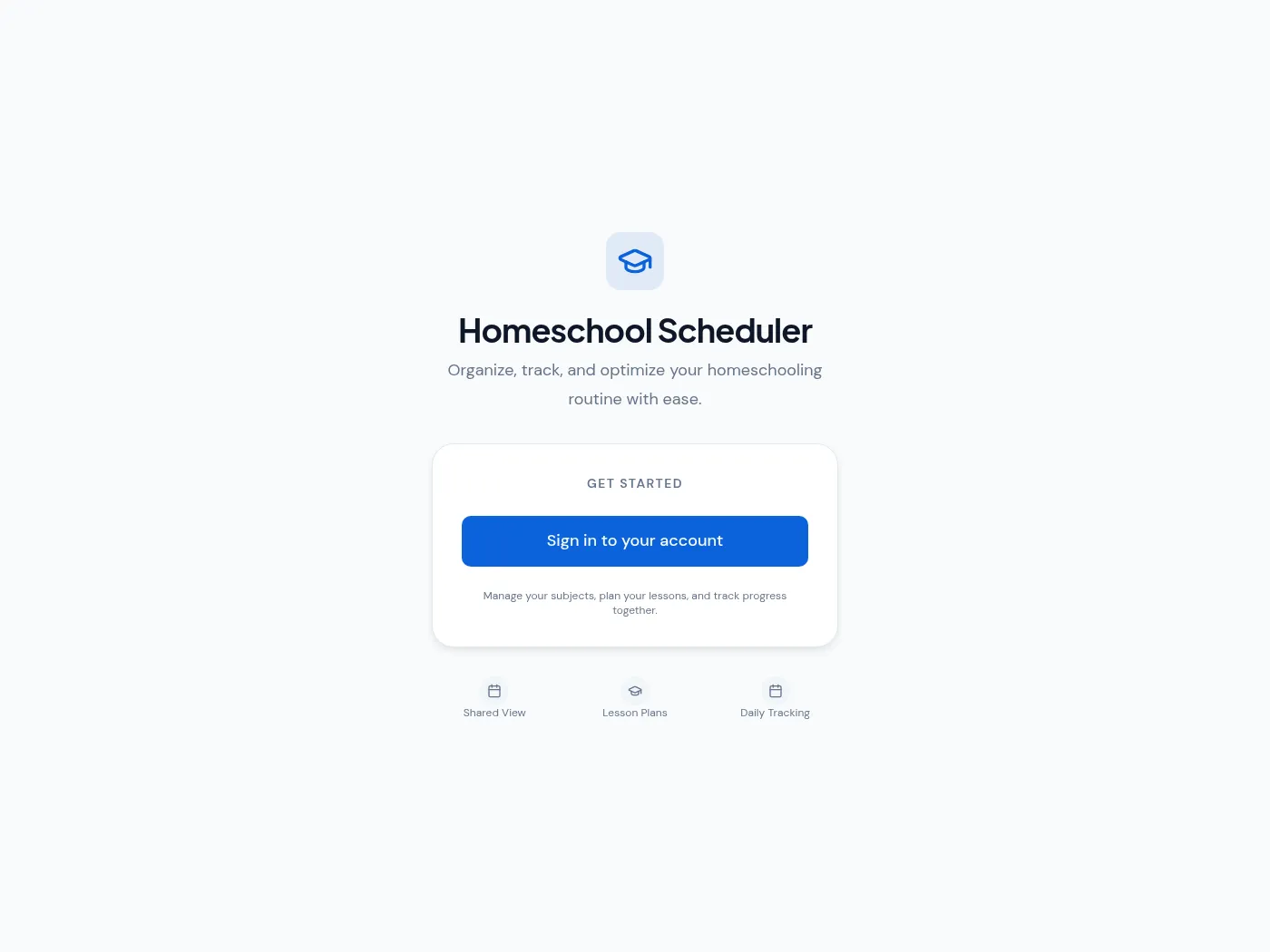 Homeschool Scheduler