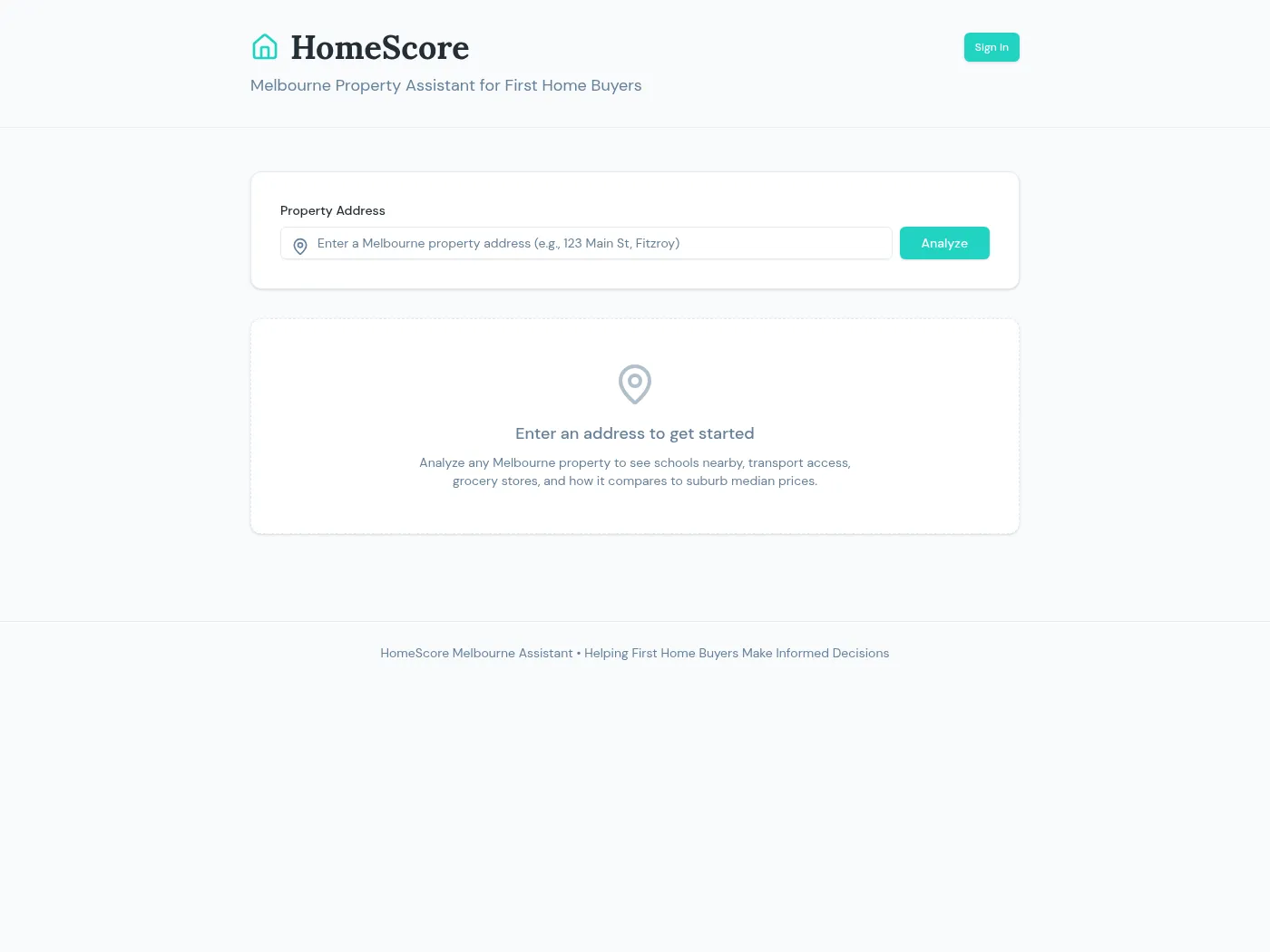 HomeScore Melbourne Assistant