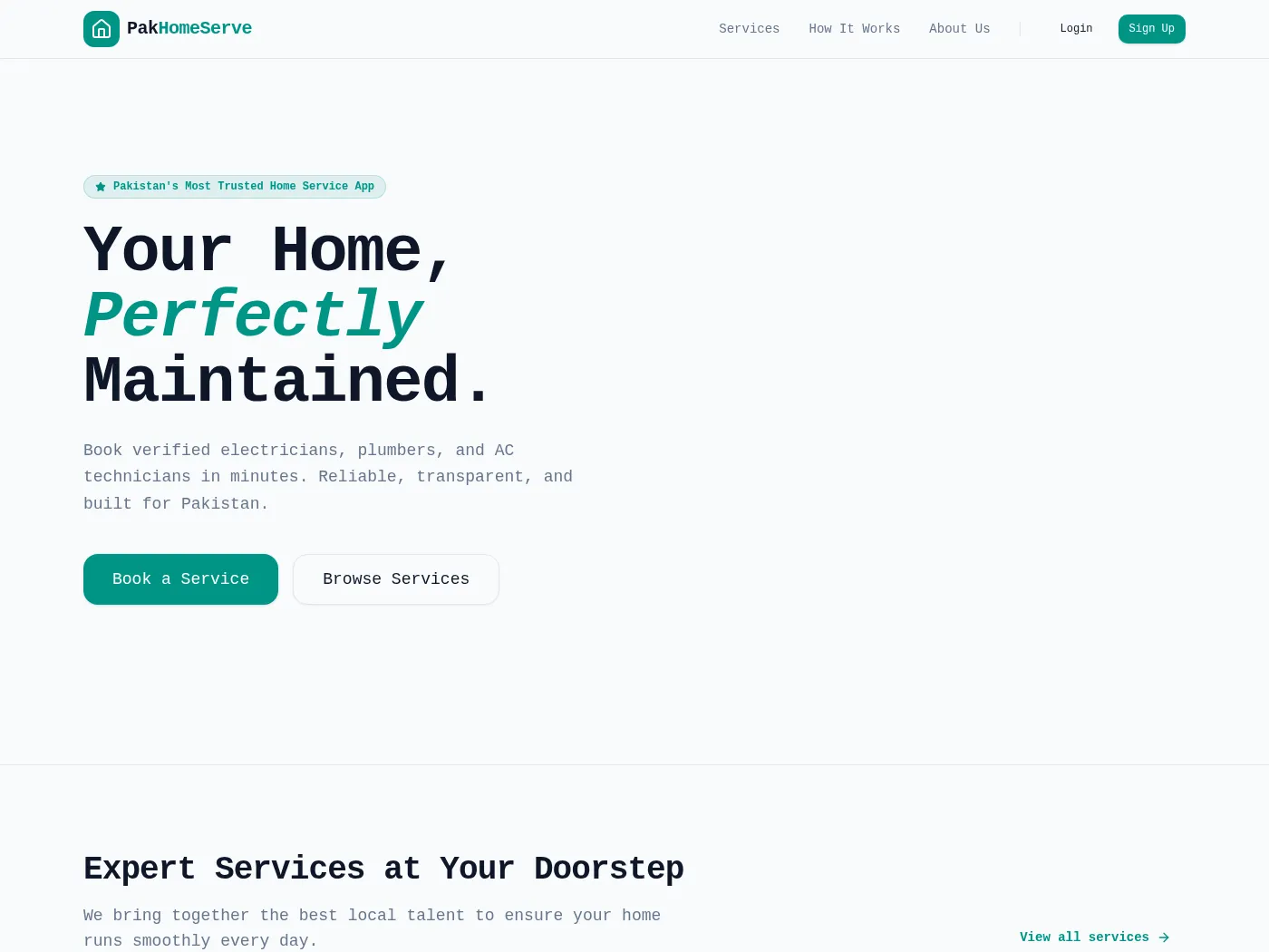 Pak HomeServe Marketplace