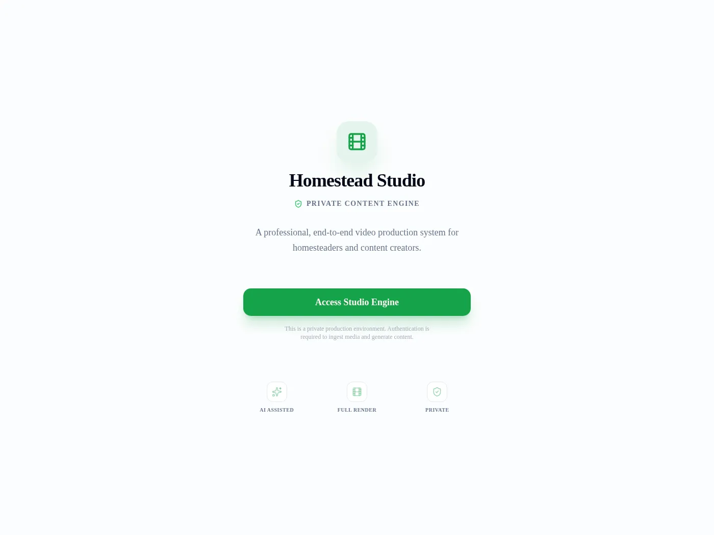 Homestead AI Video Studio