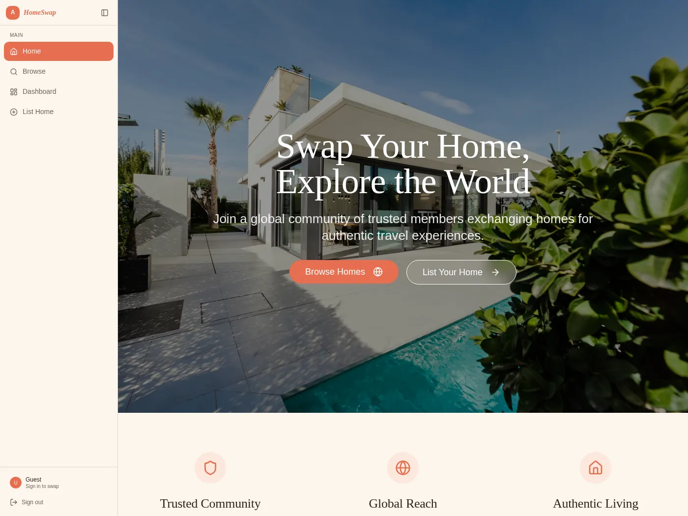 HomeSwap Platform