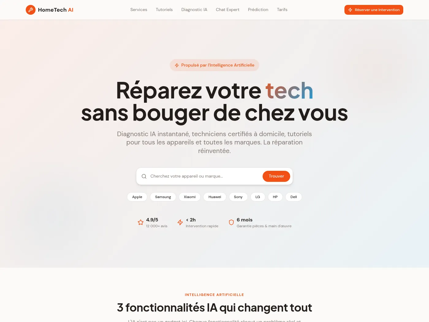 HomeTech AI Repair Hub