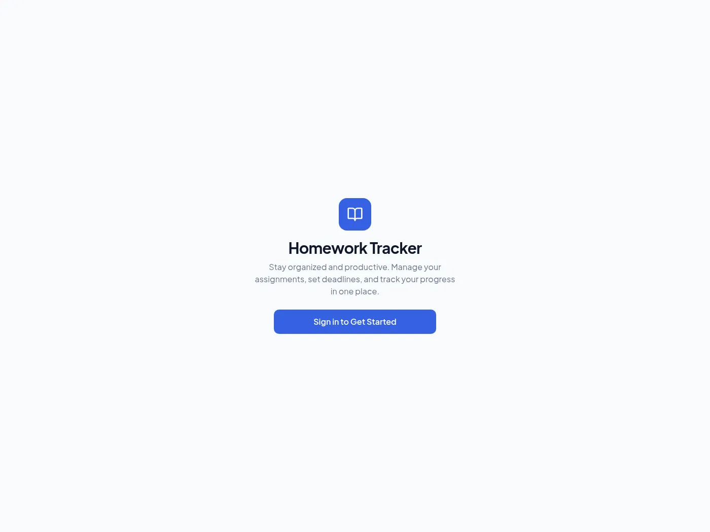 Homework Task Tracker