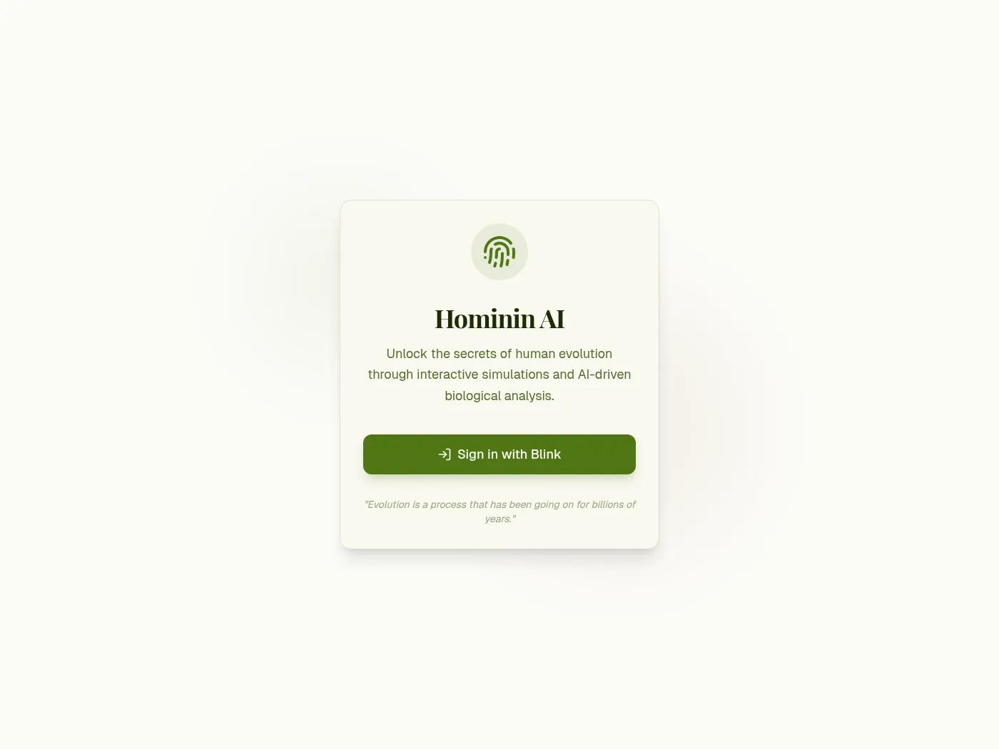 Hominin AI Chatbot