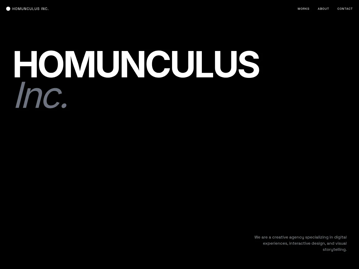 Homunculus Portfolio Site