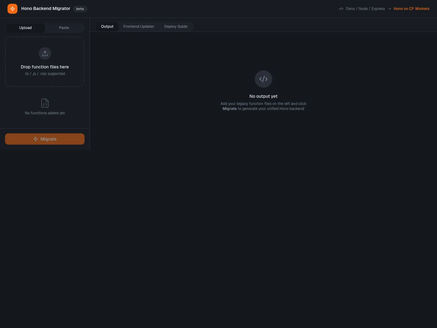 Hono Backend Migrator